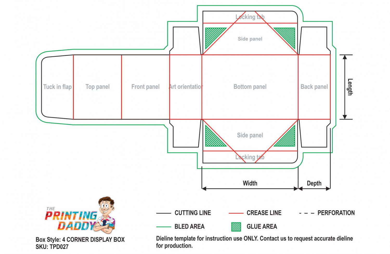 Custom Printed 4 Corner Display Boxes | The Printing Daddy