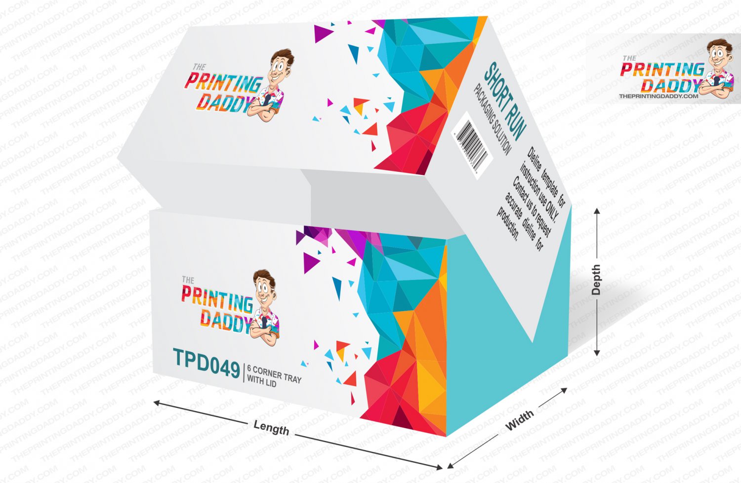 6 Corner Tray with Lid - The Printing Daddy