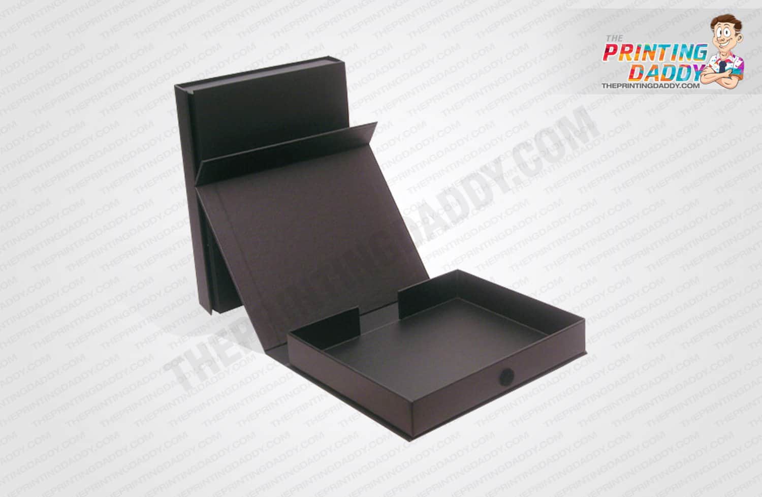 Custom Black Book Style Box With Gold Logo | The Printing Daddy