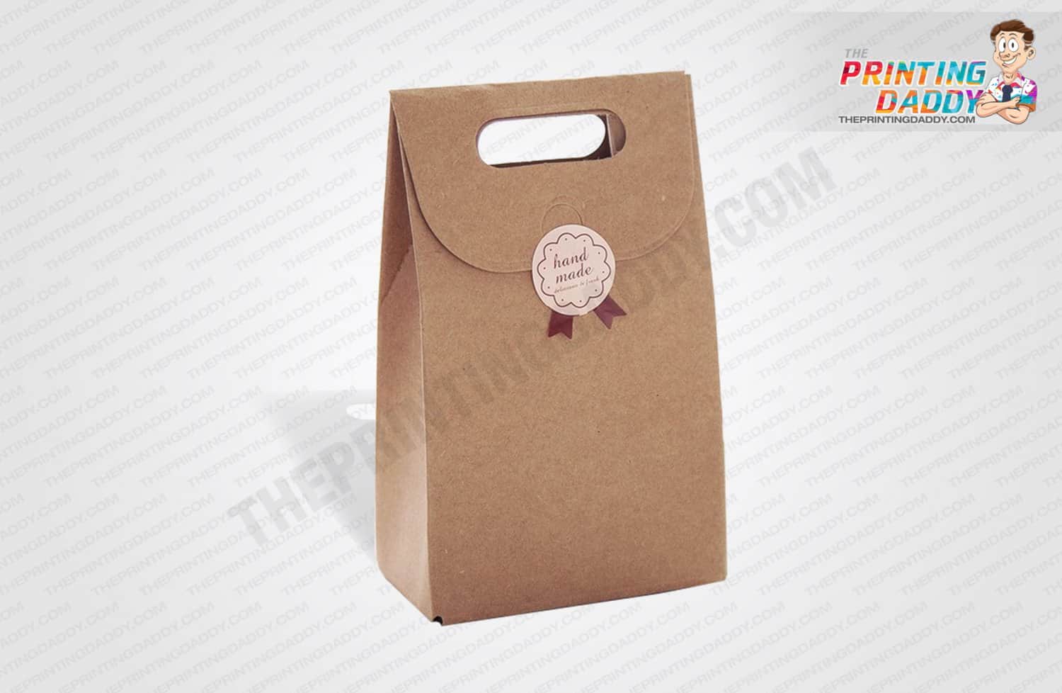 Custom Printed Box Bottom Kraft Bags | The Printing Daddy