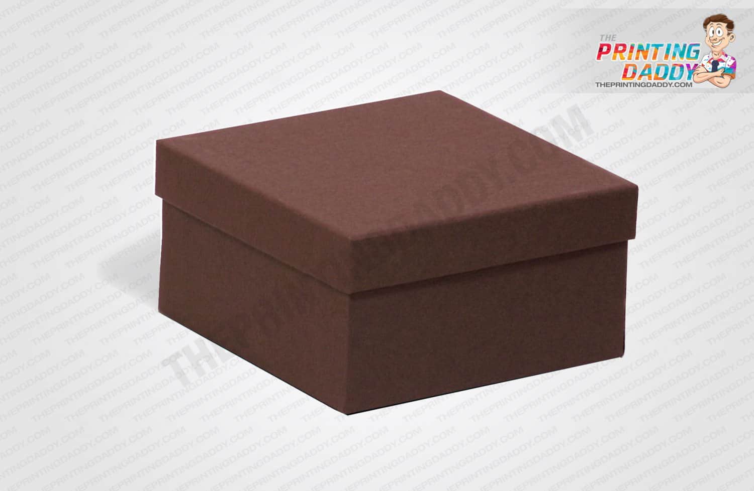 High-Quality Brown Custom Packaging Box with Lid - The Printing Daddy