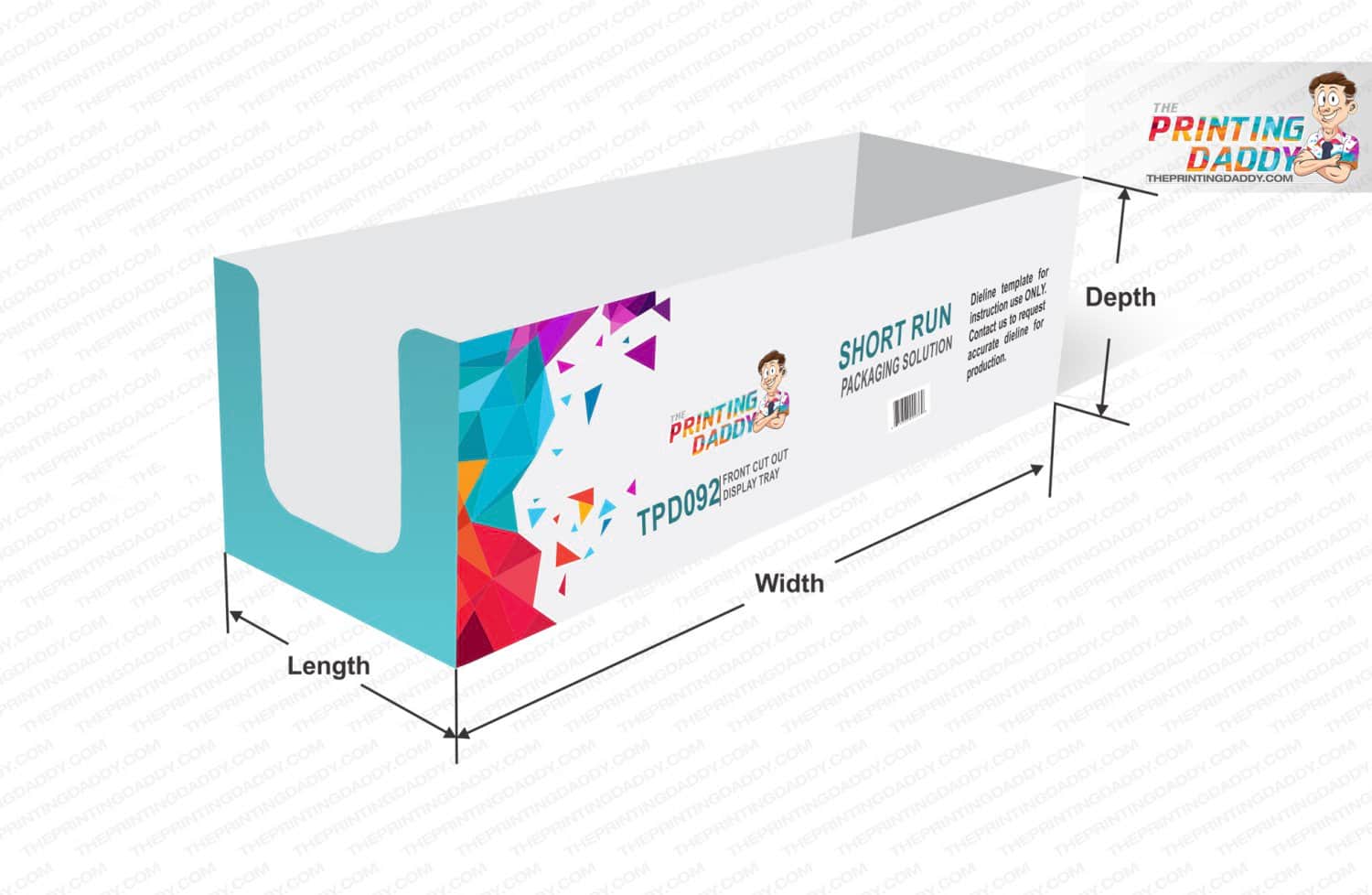 Customized Front Cut Out Tray Boxes for Display - The Printing Daddy