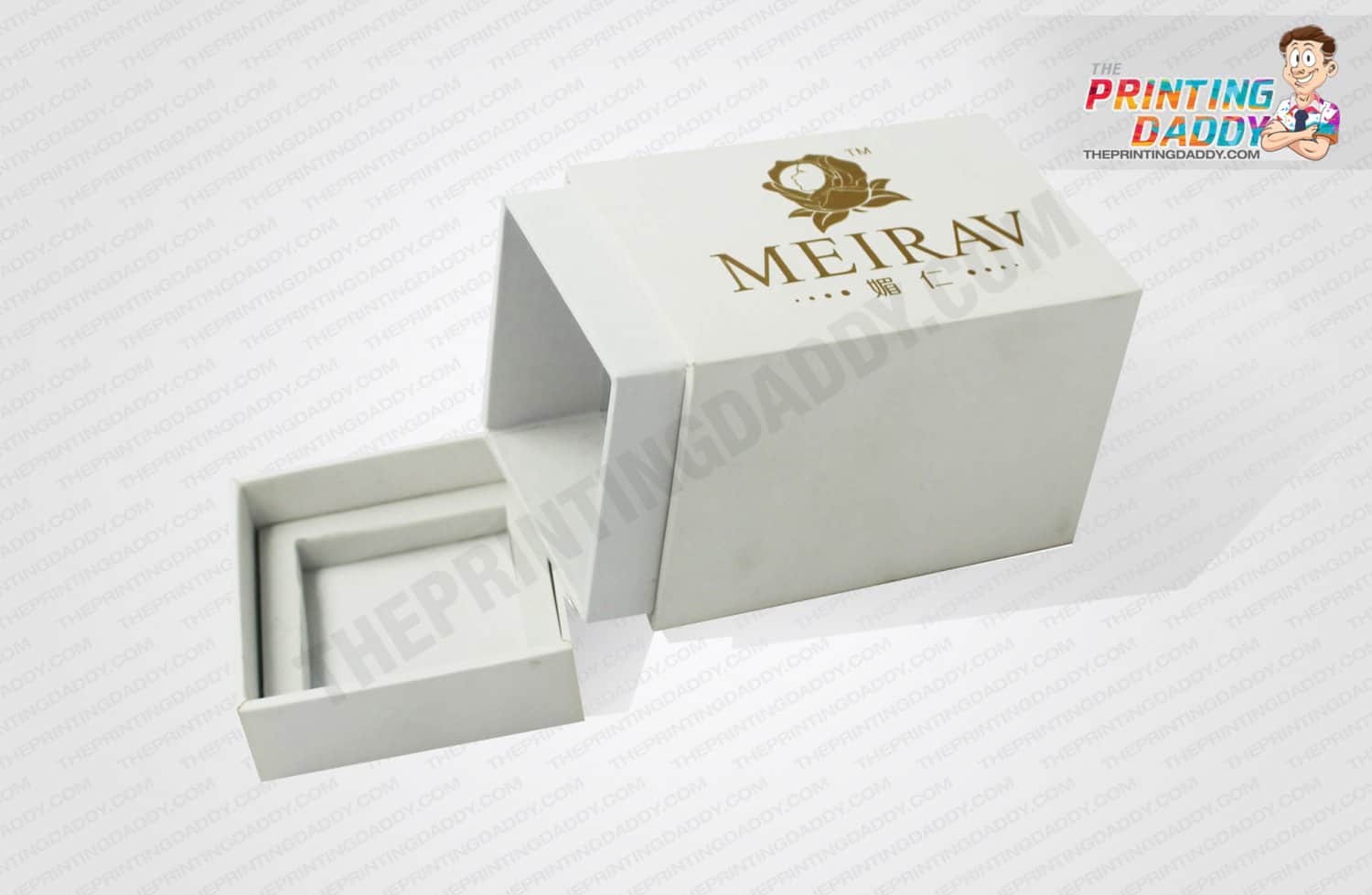 Gold Perfume 2-Pieces Box With Plastic Cover | The Printing Daddy