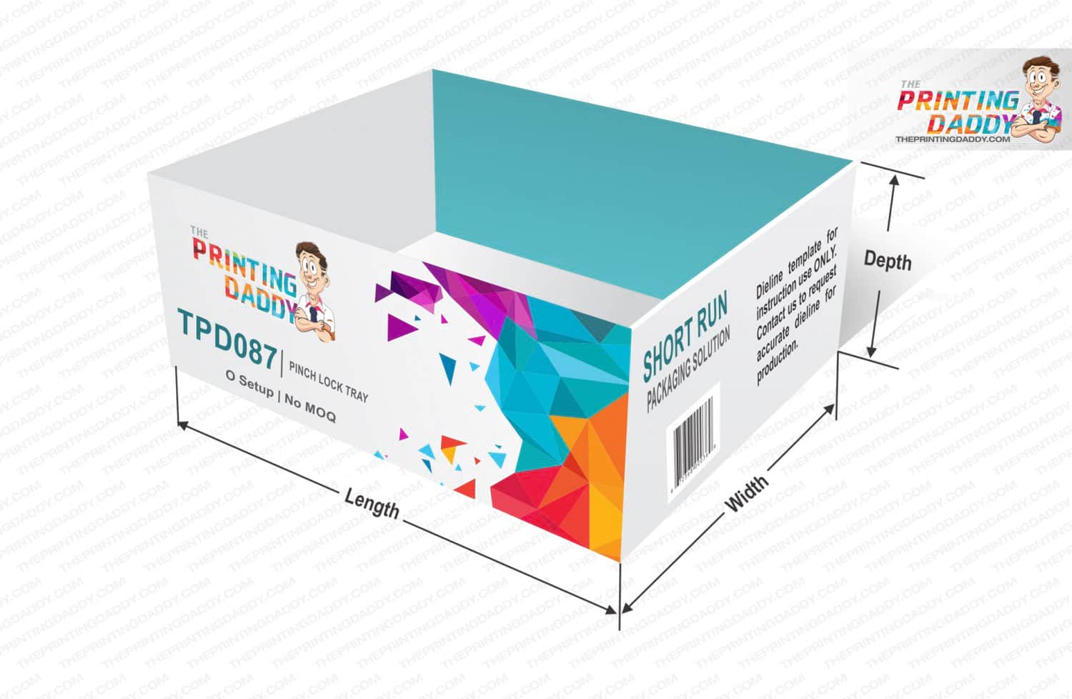 Custom Pinch Lock Tray Packaging Boxes | The Printing Daddy